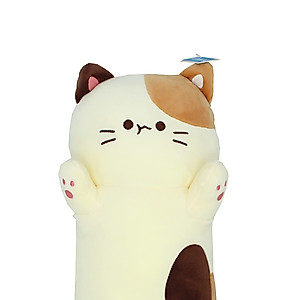 Vintoys Very Soft Cat Long Hugging Pillow Plush Kitten Kitty Stuffed Animals Milky White 26"