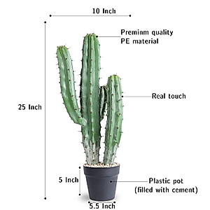 AntHousePlant Artificial Cactus Fake Big Cactus 25 Inch Faux Cacti Plants for Home Garden Office Store Decoration