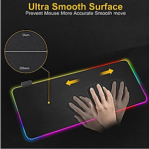 Mouse Pads RGB Anime Rimuru Tempest Gaming Mouse Pad XXL Computer Gamer Large Mousepad Led Big Carpet Keyboard Desk Mat with Backlight 30x60x0.4cm