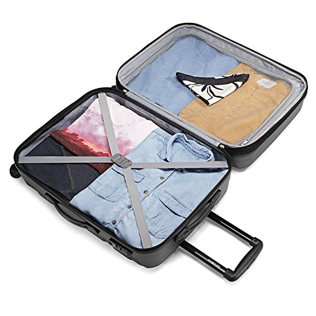 Samsonite Omni PC 2 Piece Set 20 and 24 Spinner (Black)