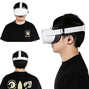Orzero Earbuds Compatible for Quest 2, Rift S VR Headset, Noise Isolating Upgraded Durable Graphene Speakers 3D 360° Surrounding High Clarity Sound with Custom Non-Disturbing Length - Black