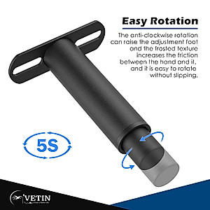 VETIN Bed Frame Support, 7-13 inches Bed Support Legs, Bed Frame Support Leg, Bed Support Legs Replacement, Adjustable Bed Legs (4, 7.08 inch)