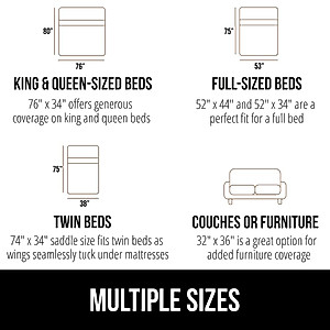 Gorilla Grip Washable Underpads, Waterproof Reusable Heavy Absorbency Incontinence Bed Pads, Leak Proof Toddler Mattress Pads, 76x34 Slip Resistant Pad Protector for Bedwetting, Adults and Kids, White