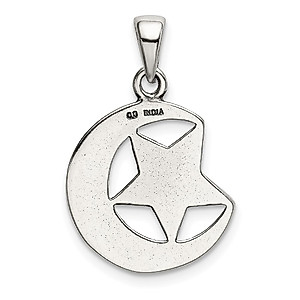 Auriga Fine Jewelry Sterling Silver I LOVE YOU TO THE MOON Antiqued Star and Moon Pendant Gift for Women