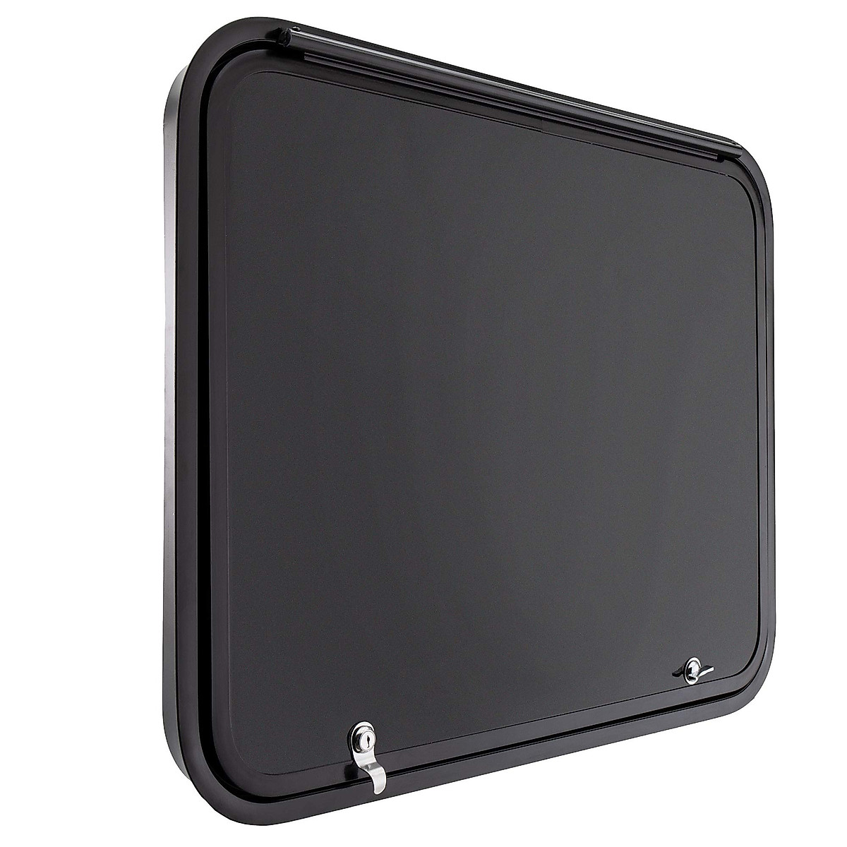 RecPro RV Baggage Door | Rounded Corners | Camper | Compartment Door | Black Fiberglass (36" W x 24" H) | Made in America