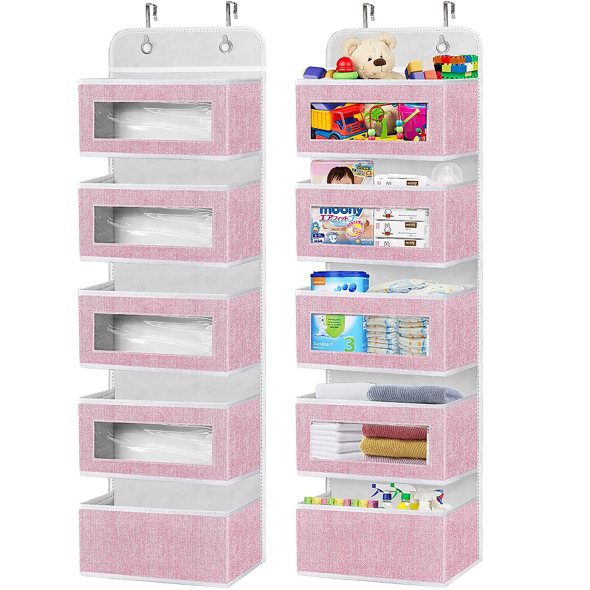 homyfort Over the Door Organizer, Hanging Baby Diaper Organizer for Nursery