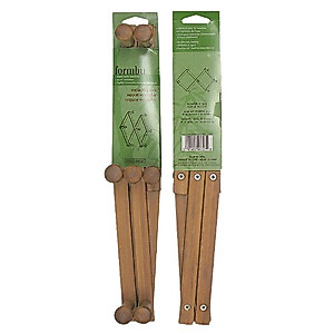 InterDesign Formbu Wall Mount Entryway Expanding Storage Rack for Jackets, Coats, Hats, Scarves - Natural Bamboo