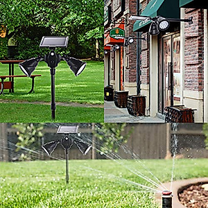 Solar Outdoor Spotlights, 1400-Lumens Bright 36 LED Motion Sensor Spot Light Waterproof Double Head Security Light Wall Light Landscape Light Security Lighting for Patio Deck Yard Garden Driveway