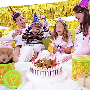 Gold Foil Fringe Garland 10FT 2packs, Metallic Foil Tinsel Fringe Banners for Parade Float Decorations Wedding, Birthday Party Graduation (Two Gold)