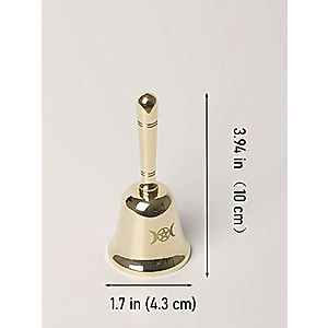 Gbrand Mini Altar Bell and Altar Chalice, Triple Moon Goddess and Pentagram Wiccan Supplies and Tools, Altar Ritual Kit