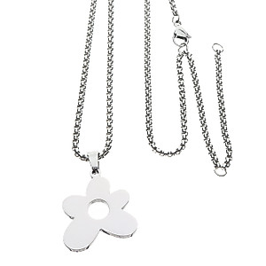 SYWHPS Face Hip Hop Rapper Pendant Chain Necklace (Silver Pro)