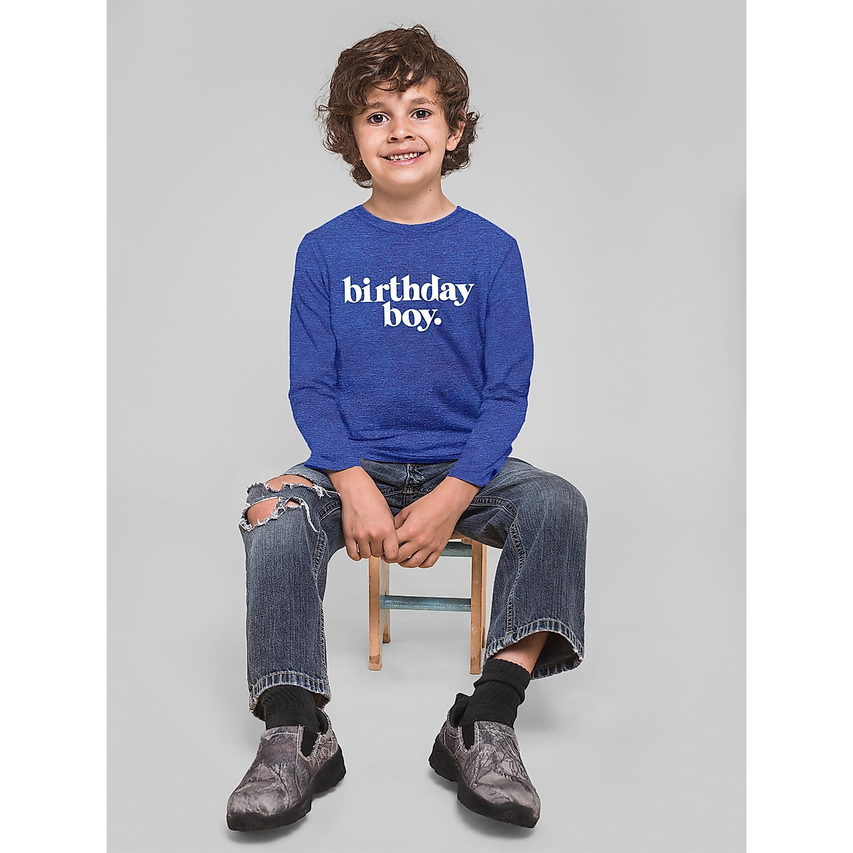 birthday boy shirt toddler outfit its my year old first 1st 2nd 3rd 4th 5th tshirt (as1, age, 5_years, Charcoal Blue - Long Sleeve)