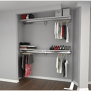 Arrange A Space Shelf Double Hang Closet System, 72 in, White