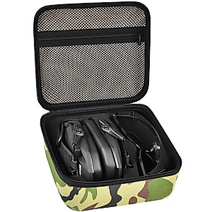 Case for Walker's Razor Slim Electronic Earmuffs Storage Holder/ for Howard Leight/ for 3M WorkTunes Shooting Hunting Hearing Ear Protection, Safety Eyewear Glasses Storage Holder -Camo Box Only
