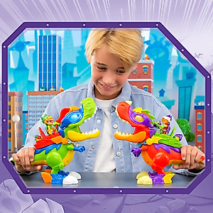 SUPERTHINGS RIVALS OF KABOOM Superdino H-Rex, Jointed Dinosaur Hero Lights and Sounds, Includes 1 Kazoom Kid and 1 SuperThing