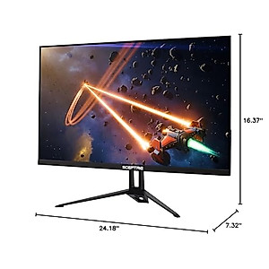 Sceptre IPS 27-inch Gaming Monitor 1920 x 1080p up to 165Hz 1ms AMD FreeSync Premium 119% sRGB DisplayPort HDMI Build-in Speakers, Machine Black (E275B-FPT168S)
