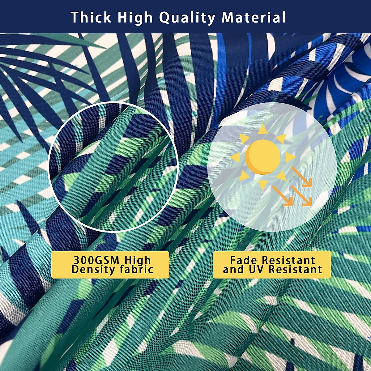 idee-home Outdoor Patio Chair Cushions Set of 2, Outdoor Chair Cushions for Patio Furniture, Replacement Seat Cushions 22 x 22 Waterproof