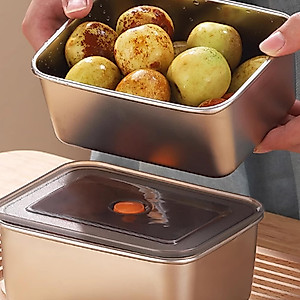 SCWBOEII 6 Pcs Stainless Steel Containers With Lids 16.9oz Snack Containers Metal Meal Prep Food Containers Reusable, Stackable, Nestable Dishwasher Freezer Safe (6)