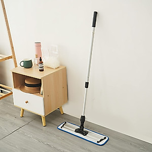 Matthew 18'' Microfiber Mop Replacement Pads for Wet Dry Reusable Mops Floor Home Commercial Cleaning Refills, Machine Washable Compatible with Bona Mop&Any Microfiber Flat Mop System Blue (3 Pack)