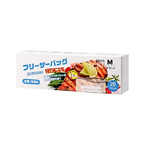 Double seal food storage bags, water proof zipper plastic bags (Medium size 18cm x 20cm) 20pcs