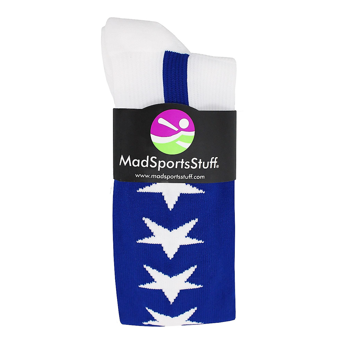 MadSportsStuff USA Flag Baseball Stirrup Socks (Royal/Red/White, Small)