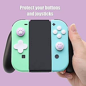 OLYGIVE D-Pad Button Cap Set for Nintendo Switch Joy-con, Switch Thumb Grip Caps, Nintendo Switch Purple Accessories