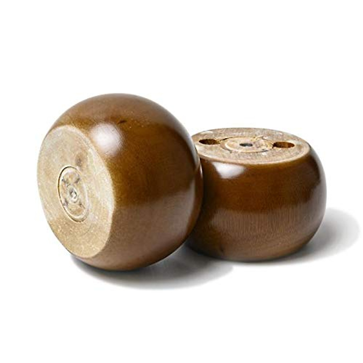 Mysummer 4PCS White Round Bun Feet Wood Sofa Legs Solid Wood Furniture Legs for Cabinet Sofa Ottoman TV Stand Loveseat Dresser (Walnut)