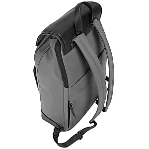 Targus Newport Drawstring Travel and Commute Backpack, Sleek Professional Design with Water-Repellent Nylon, Magnetic Secure Closure, Protective Sleeve fits 15-Inch Laptop, Gray (TSB96404GL)