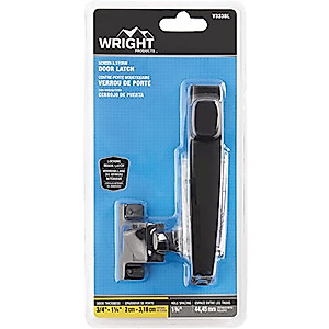 Wright Products V333BL Tie Down Push Button Door Latch for Screen and Storm Doors, Black