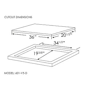 ABBA 36" Gas Cooktop with 5 Sealed Burners - Tempered Glass Surface with SABAF Burners, Natural Gas Stove for Countertop, Home Improvement Essentials, Easy to Clean, 36" x 4.1" x 20.5"