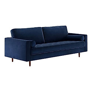 Inmod Matilde Velvet Sofa, Sapphire Blue