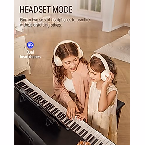 Donner DDP-100 88-Key Weighted Action Digital Piano for Beginner Bundle with Piano Keyboard Stand, Power Adapter, Triple Pedals, MP3 Function, USB-MIDI, 2 Headphone Jacks Black