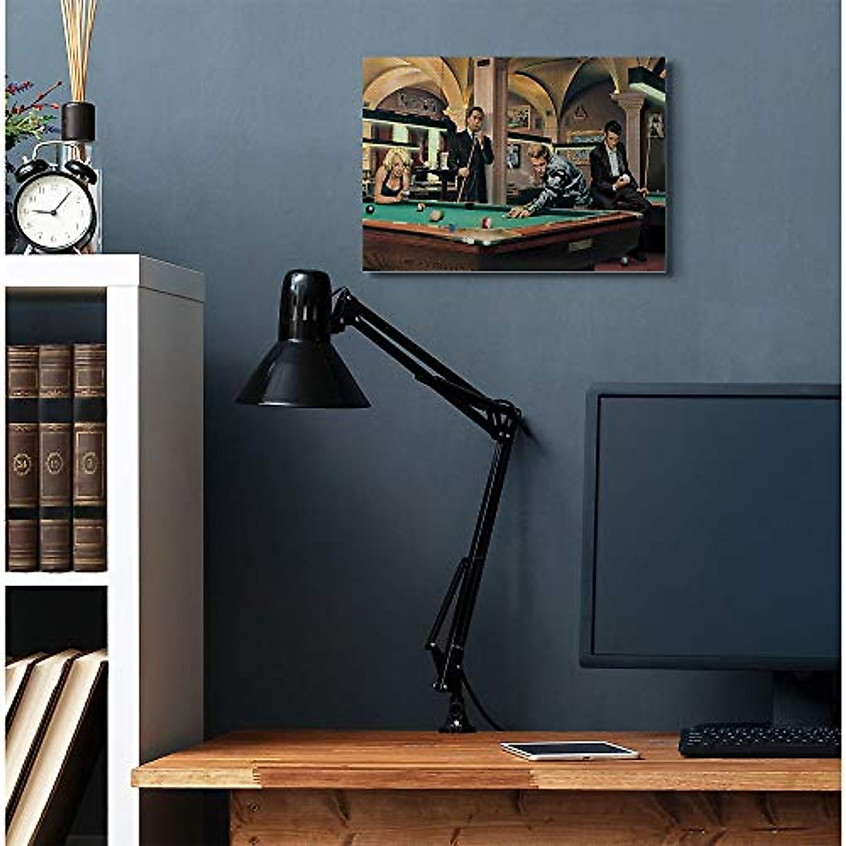 Stupell Industries Pool Game Vintage Hollywood Movie Star Classic Illustration, Design by Artist Jadei Graphics Wall Art, 16 x 1.5 x 20, Canvas