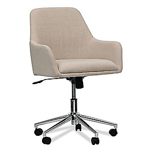 Alera ALEWS4251 Mid-Century Task Chair Supports Up to 275 lbs. 18.9 in. to 22.24 in. Seat Height - Cream