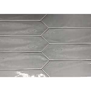 3x12 Modena Collection Smoky Gray Glazed Italian Ceramic Tile Backsplash Wall Bath