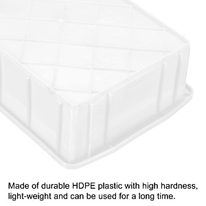 PATIKIL 10"x7"x3" Plastic Lab Tray, Rectangle Utility Stackable Box Crafts Organizer White for Tools Storage