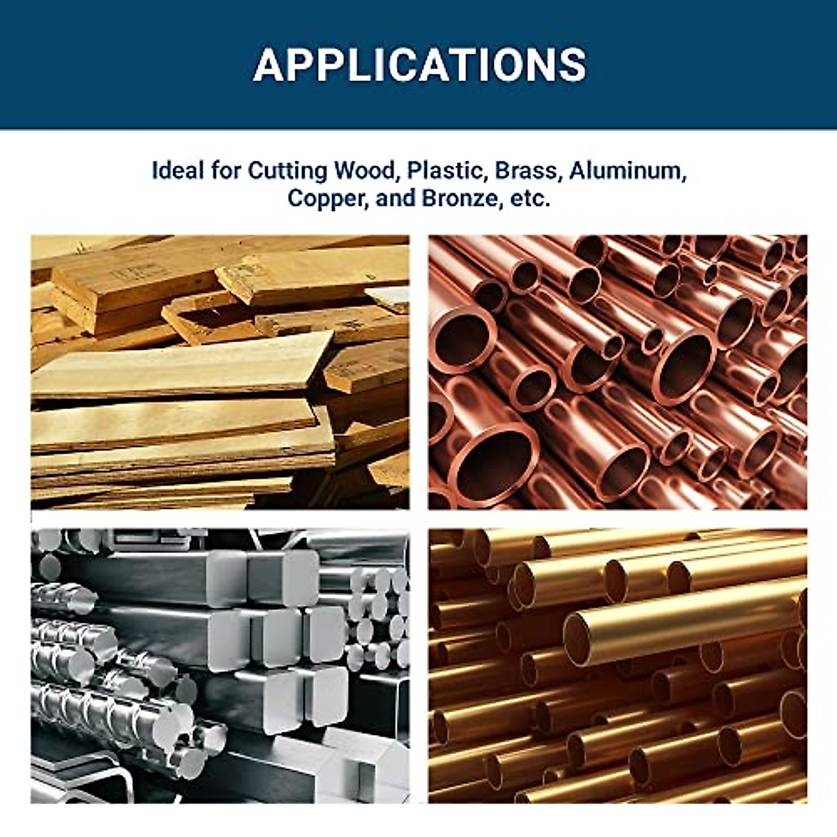 Benchmark Abrasives 7-1/4" TCT Saw Blade with 5/8" Arbor, Circular Saw Blades for Cutting Plastic Aluminum Non-Ferrous Metals Fiberglass, Smooth Cutting ‎(7-1/4" - 80 Teeth)