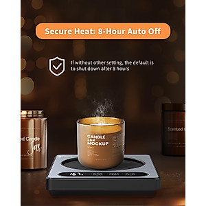 Maestri House Coffee Mug Warmer with Cup for Desk, Electric Mug Warmer with 9 Temperature Settings & 1-12 Hour Timer, Portable Beverage Warmer for Home and Office - Ideal Gift for Coffee Lovers