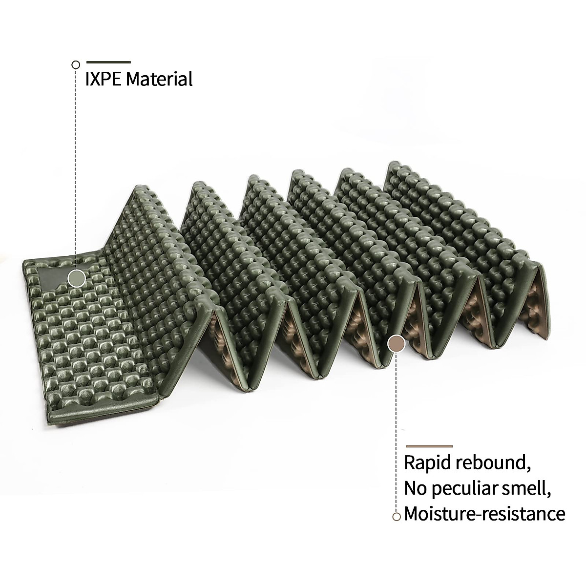 Foam Camping Pads for Hiking, Ultralight Closed Cell Mattress, Waterproof Soft Mat for Adults, Wide Picnic Yoga Mats, Folding Sleeping Pad for Outdoor Backpacking