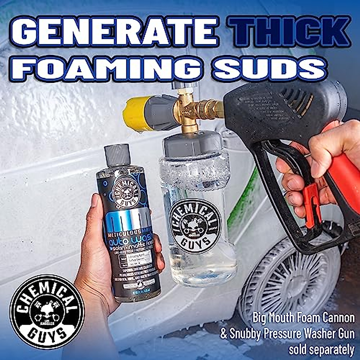 Chemical Guys CWS_995_16 Meticulous Matte Car Wash Soap (For Foam Cannons, Foam Guns or Bucket Washes) Safe for Satin & Matte Finish Paint, 16 fl oz, Fruity Bubble Gum Scent