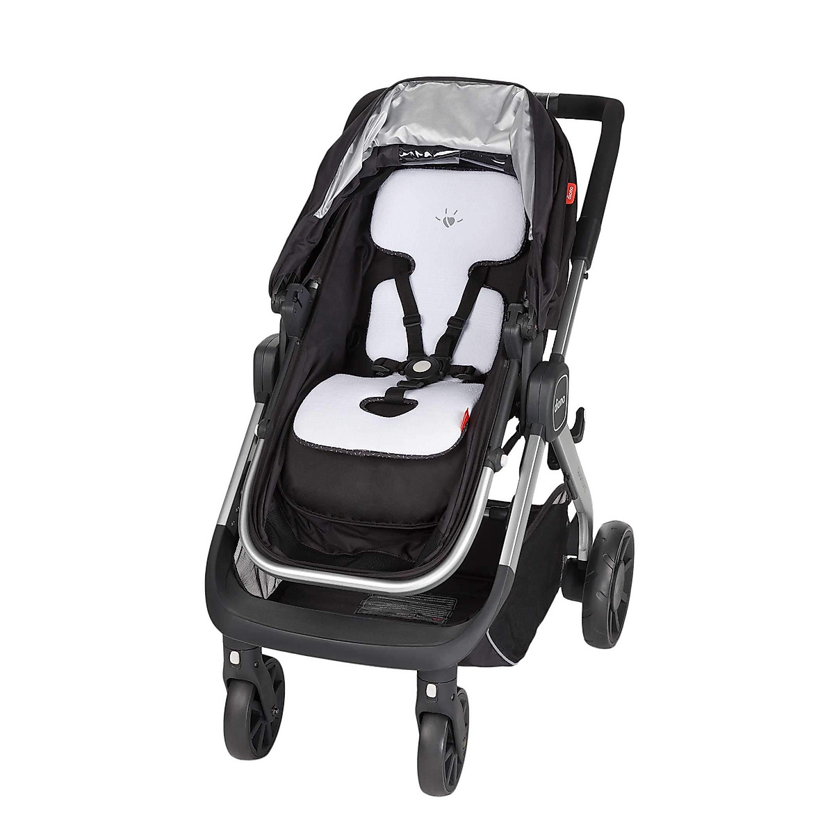 Diono Quantum Universal Cool Mesh Comfort Liner, Grey/White