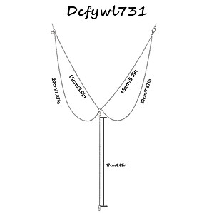 Dcfywl731 Stocking Stuffers Holiday Outfits for Women 2024 Rhinestone Back Necklace Gold Chain Backdrop for Wedding Brides Jewelry Necklace for Backless Dress for Women Backdrop Necklace