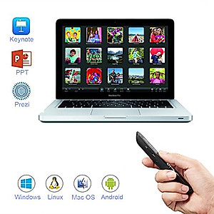 AMERTEER Wireless Presenter,Support Hyperlink RF 2.4GHz Powerpoint PPT Clicker Presentation Remote Control Laser Pointer Flip Pen