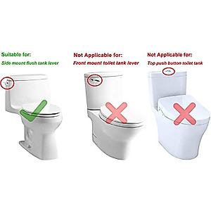 Toilet Flush Lever Handle Replacement, Universal Side Mount Toilet Tank Flush Lever Fit for Kohler Trip Lever, Polished Chrome (Side Mount)