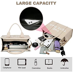 JBB Tote Bags for Women Oversized PU Leather Crossbody Bags Top-Handle Shoulder Tote Bags