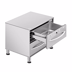 KoolMore Two-Drawer Commercial Free Standing Warming Drawers in Stainless-Steel, UL and NSF Listed (KM-WD-M2)