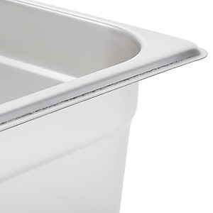 Soro Essentials- Two-Third Size 4" Deep Stainless Steel Anti-Jamming Steam Table Pan 24 Gauge- Chafer Food Pan Stackable Anti-Jam Steam Pan for Hotel Restaurant Supplies Party Buffet Event Catering