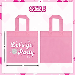 FHzytg 20Pcs Pink Girl Party Favor Bags, Hot Pink Princess Party Candy Bags Gift Bags Pink Theme Party Treat Goodie Bags for Pink Princess Birthday Baby Shower Bachelorette Party Decoration