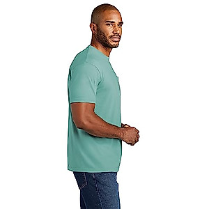 Comfort Colors mens Adult Short Sleeve Pocket Tee, Style 6030 T Shirt, Sea Foam, Large US