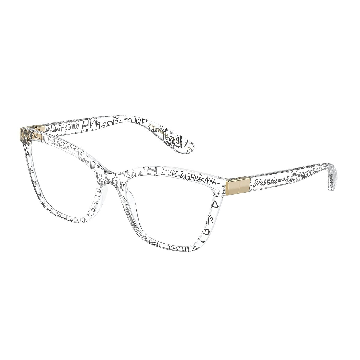 Dolce & Gabbana DG5076-3314 Eyeglass Frame TRANSPARENT GRAFFITI w/DEMO LENS 55mm